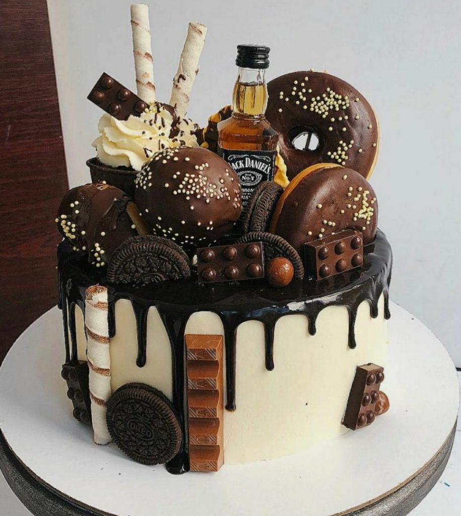 drip_alcoholic_cake_with_liquor_bottle_chocolate_drippy_decorations ...
